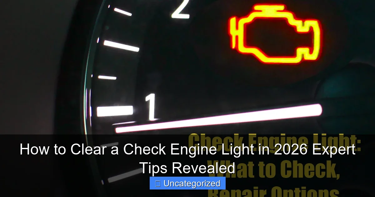 How to Clear a Check Engine Light in 2026 Expert Tips Revealed ...