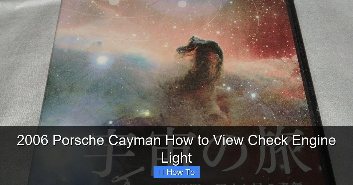 2006 Porsche Cayman How to View Check Engine Light - enginelightfixers.com