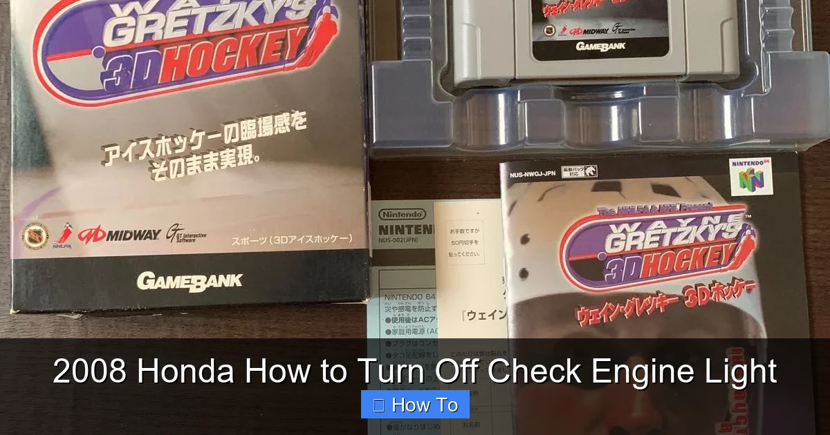 2008 Honda How to Turn Off Check Engine Light - enginelightfixers.com