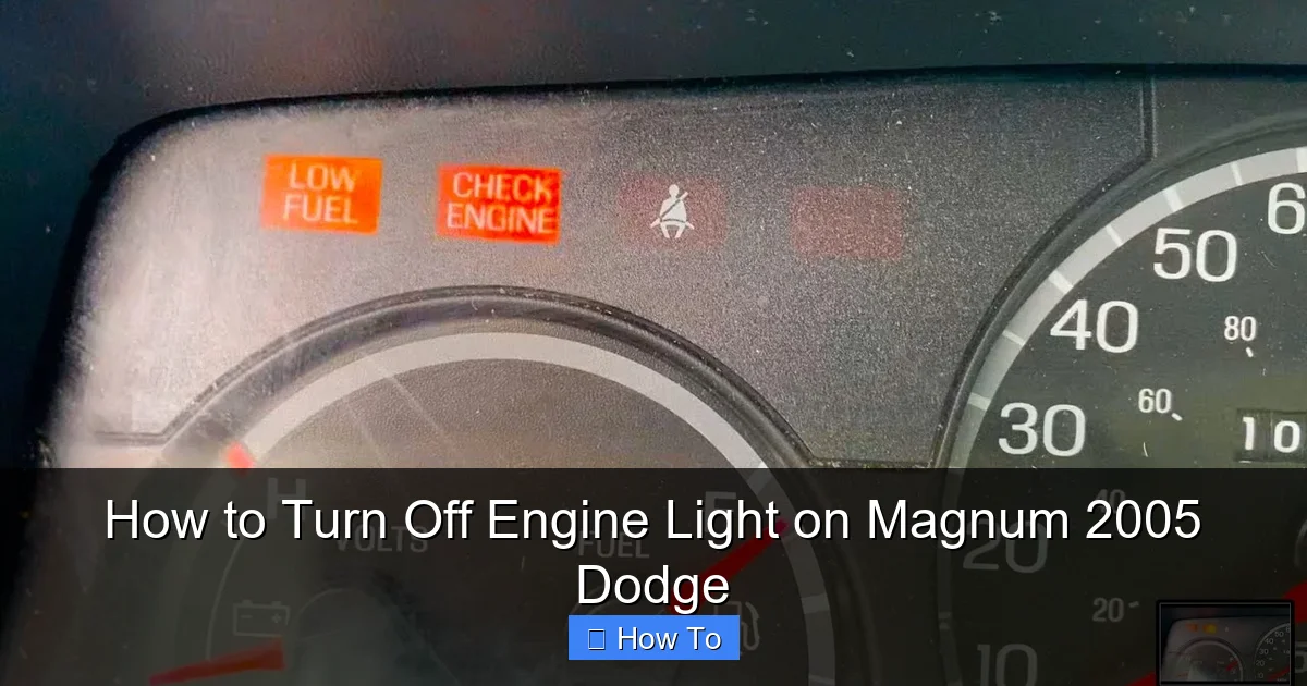 How to Turn Off Engine Light on Magnum 2005 Dodge - enginelightfixers.com