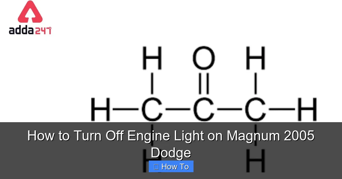How to Turn Off Engine Light on Magnum 2005 Dodge - enginelightfixers.com